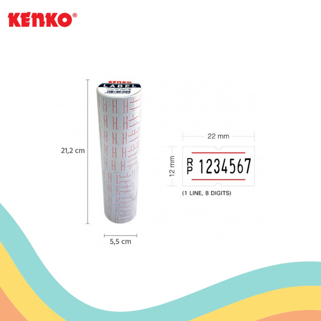 Jual LABEL HARGA 1 LINE KENKO 6001-2R (1 SLOP) | Shopee Indonesia