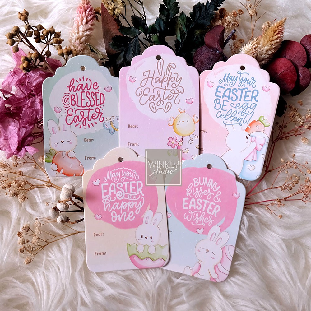 Jual 25pcs Hang Tag Easter Hangtag Card Mini Kartu Ucapan Paskah ...