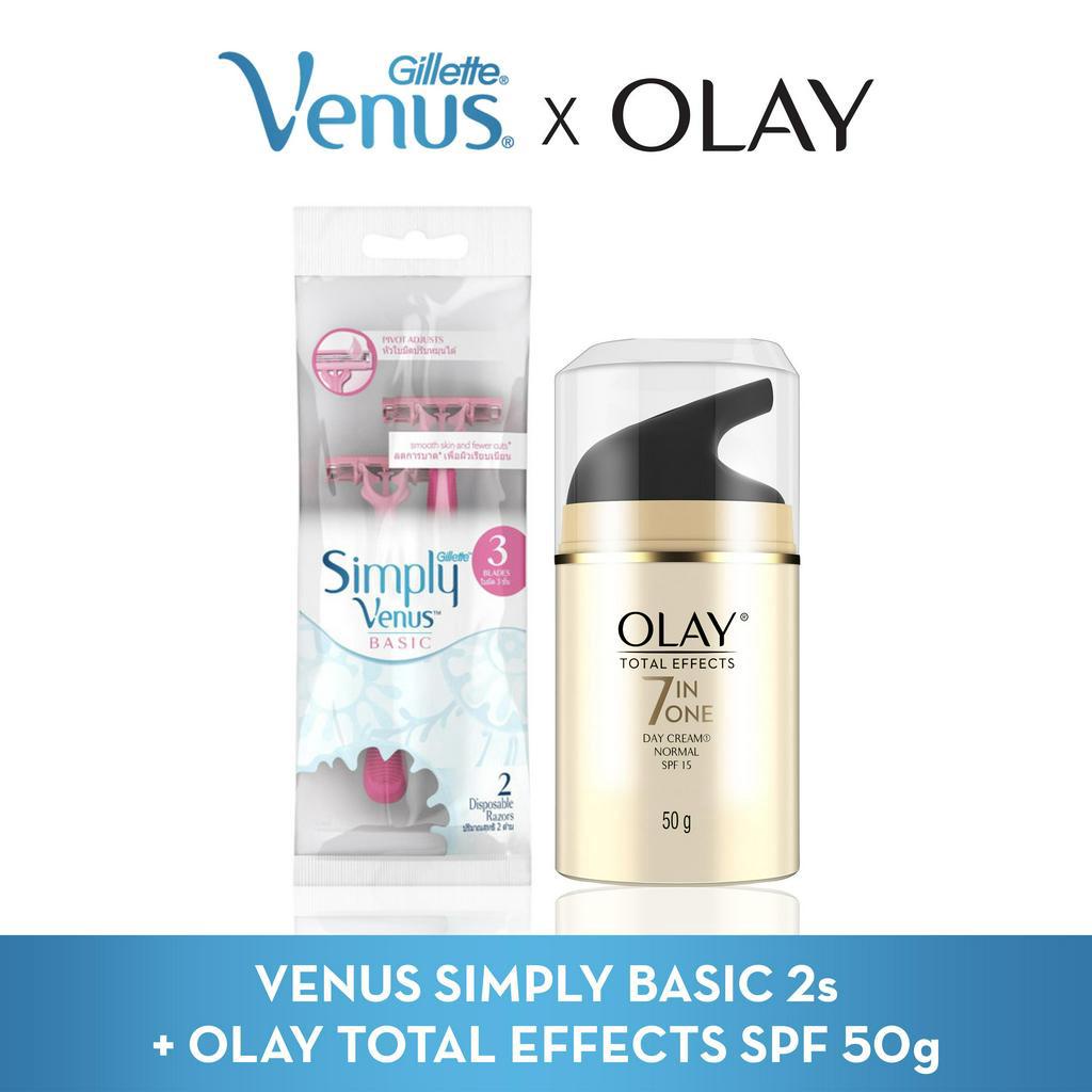 Jual Gillette Simply Venus 2s + Olay TE SPF Day 50gr | Shopee Indonesia
