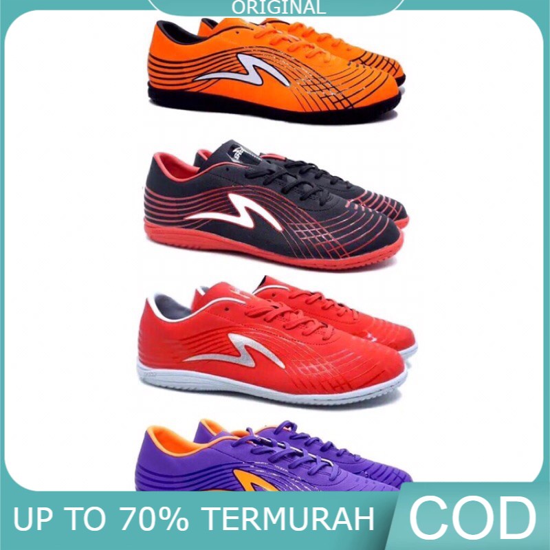 Jual Obraal Sepatu Futsal Specs Original Elevation in Warna Hitam Oren ...