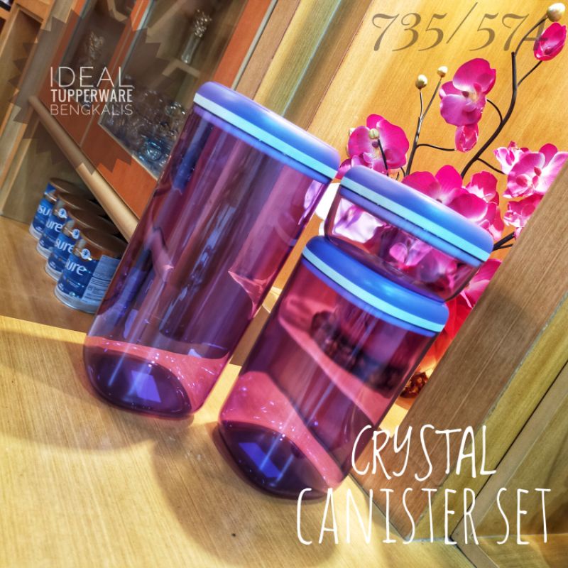 Jual TUPPERWARE - CRYSTAL CANISTER SET (3PCS) | Shopee Indonesia