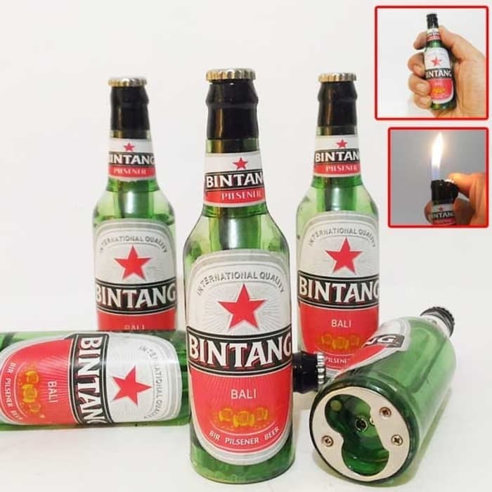 Jual Korek Api Gas Botol Minuman Bir Beer Bintang Pilsener Bali Mancis ...