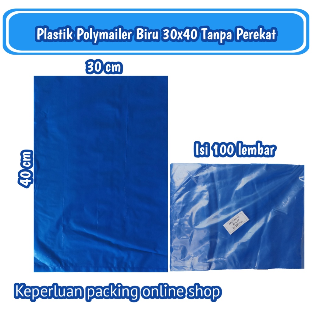 Jual Plastik Packing Warna Biru Ukuran 30 x 40 | Shopee Indonesia