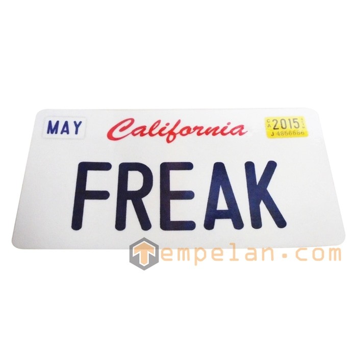 Jual STICKER PLAT CALIFORNIA FREAK | Shopee Indonesia
