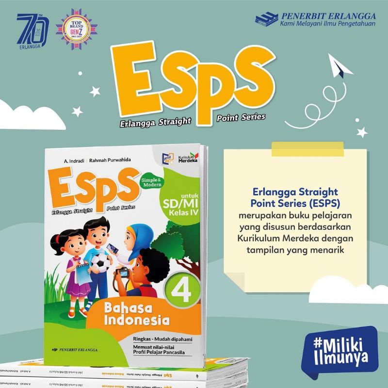 Jual BUKU ESPS BAHASA INDONESIA ERLANGGA SD KURIKULUM MERDEKA | Shopee Indonesia