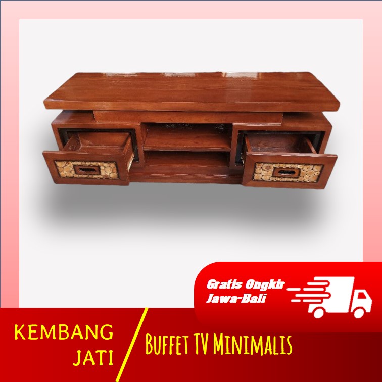 Jual BUFET MEJA TV BENTUK KOCOMOTO BAHAN KAYU JATI ASLI | Shopee Indonesia