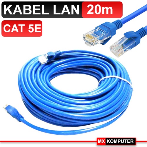 Jual Kabel LAN 20M Cat5E 20Meter / UTP Cable 20 Meter | Shopee Indonesia