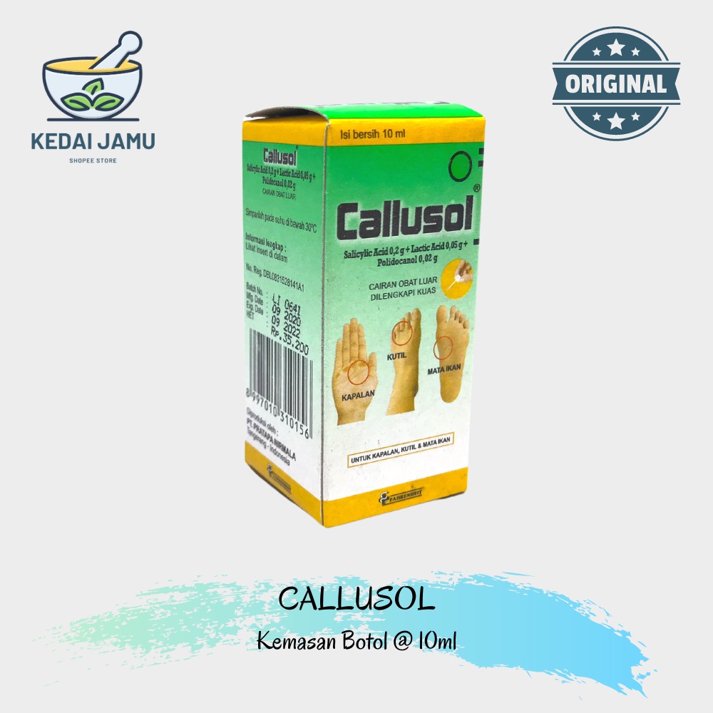 Jual Callusol Obat Kutil Kapalan dan Mata ikan Kemasan 10 ml | Shopee ...