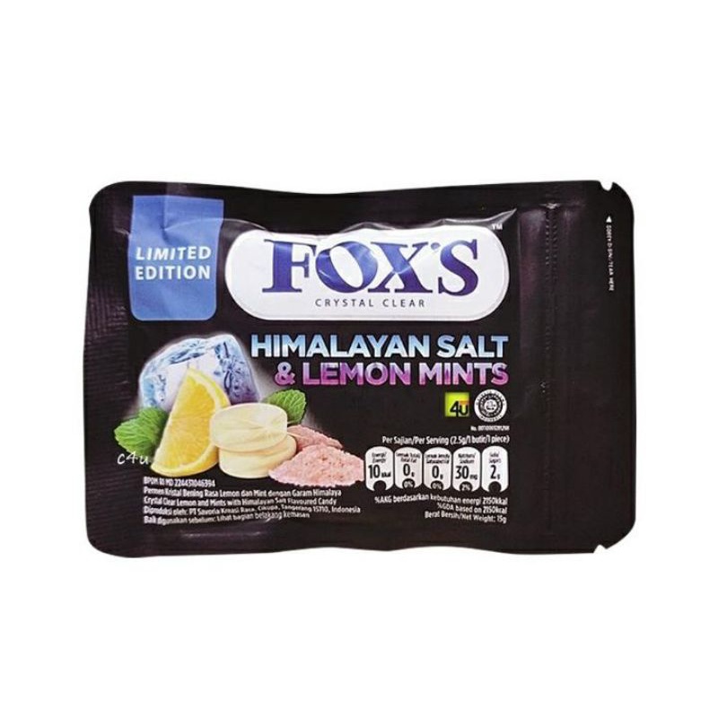 Jual FOX'S Permen Himalayan Salt & Lemon Mints 15 g | Shopee Indonesia