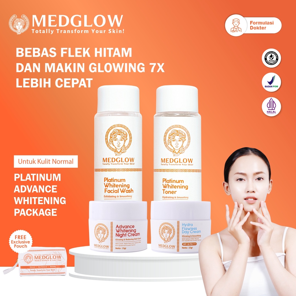 Jual 𝐌𝐄𝐃𝐆𝐋𝐎𝐖 𝐂𝐋𝐈𝐍𝐈𝐂 Paket FLEK HITAM HIPERPIGMENTASI ADVANCE Brightening Caviar Stemcell EGF ...