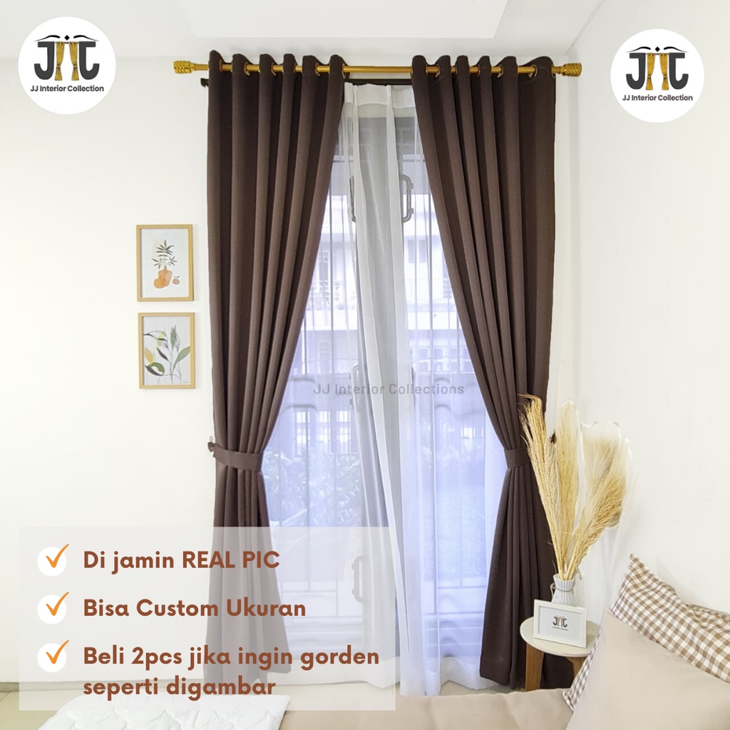 Jual Gorden Hotel Blackout 80% Premium Tinggi 250cm 270cm ukuran jumbo ...