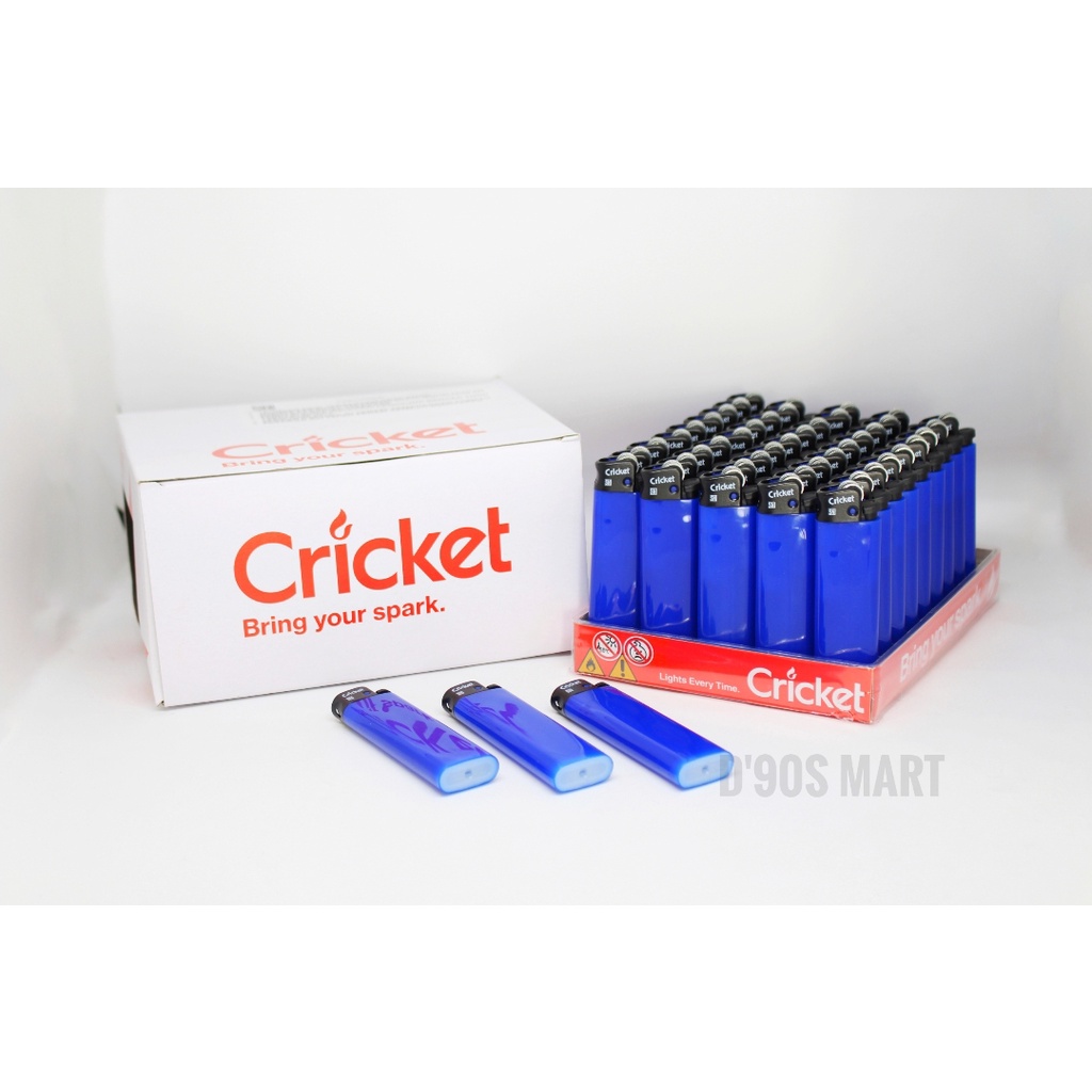 Jual Korek Api Cricket Original Biru tua Polos isi 5 pcs | Shopee Indonesia