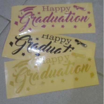 Jual Stiker Balon Graduation pvc / Stiker nama / Tempelan balon / Balon ...