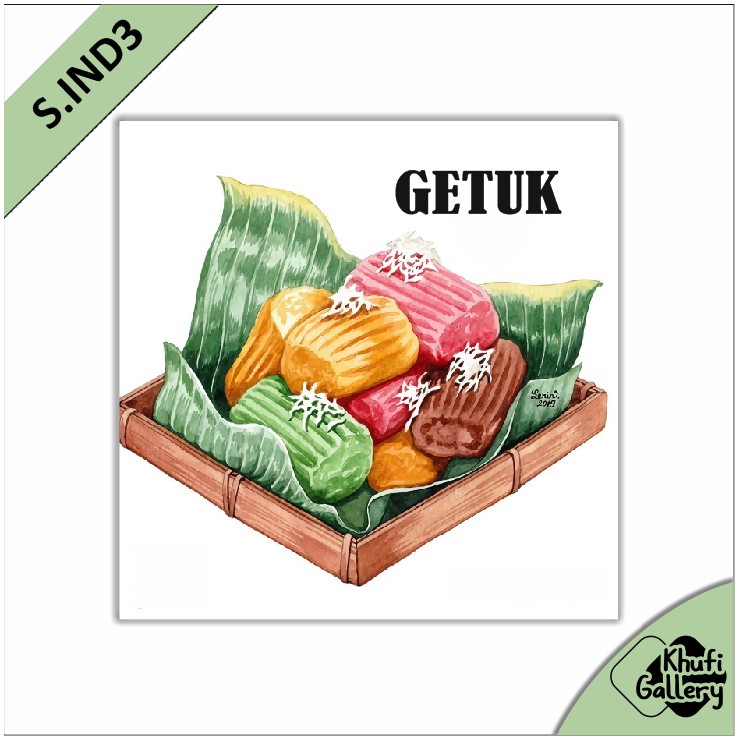 Jual Khufi Gallery Hiasan Dinding Makanan Indonesia Getuk | Shopee ...