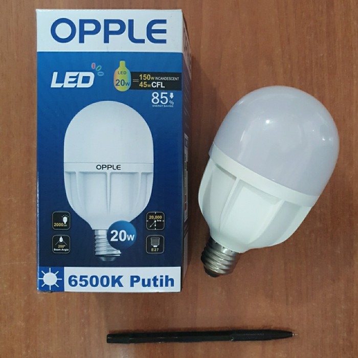 Jual Lampu Bohlam LED Bulb 20w 20 Watt Kapsul Capsul Opple HPB Ecosave ...