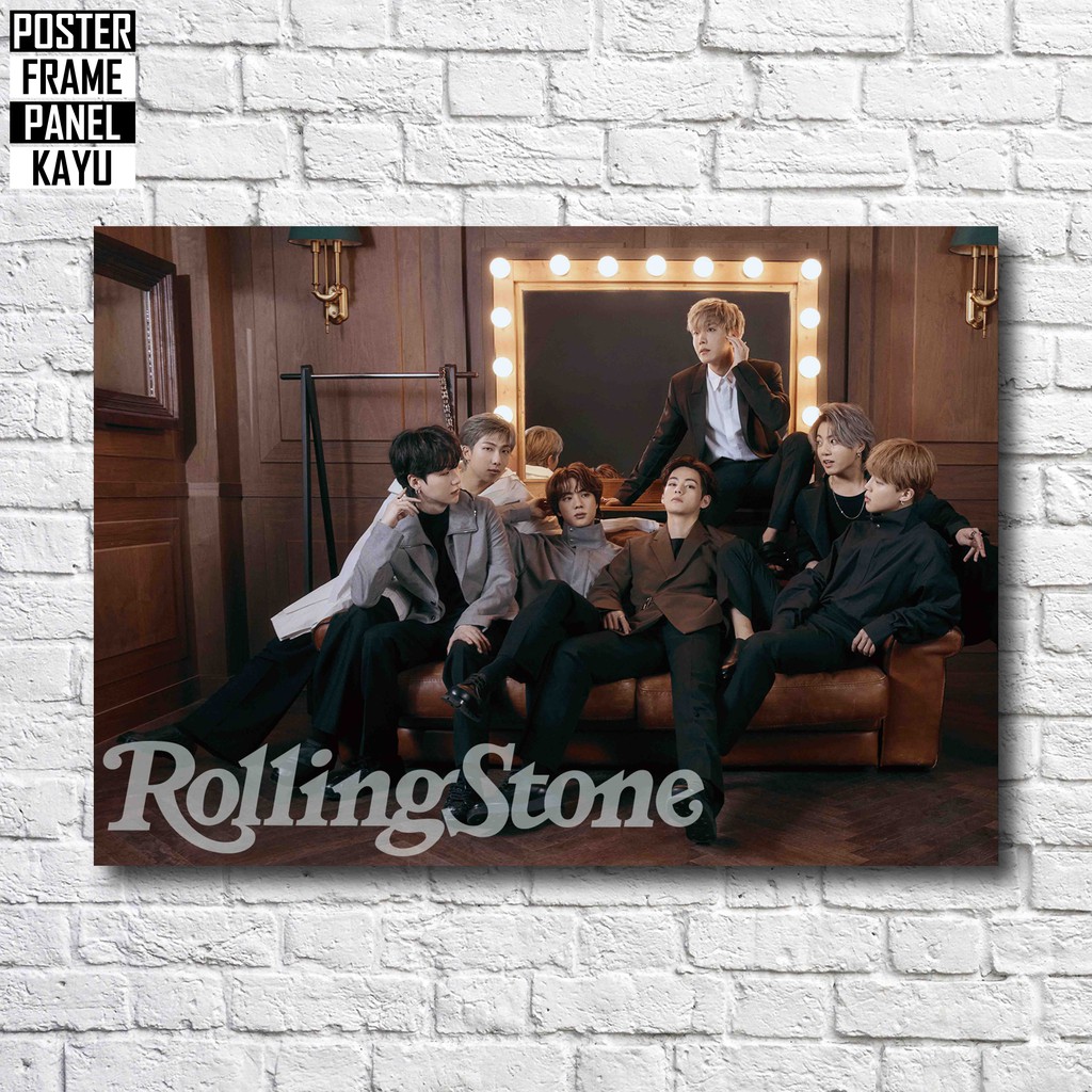 Jual Poster BTS Rolling Stone Frame Kayu Solid A4 BTS568 | Shopee Indonesia