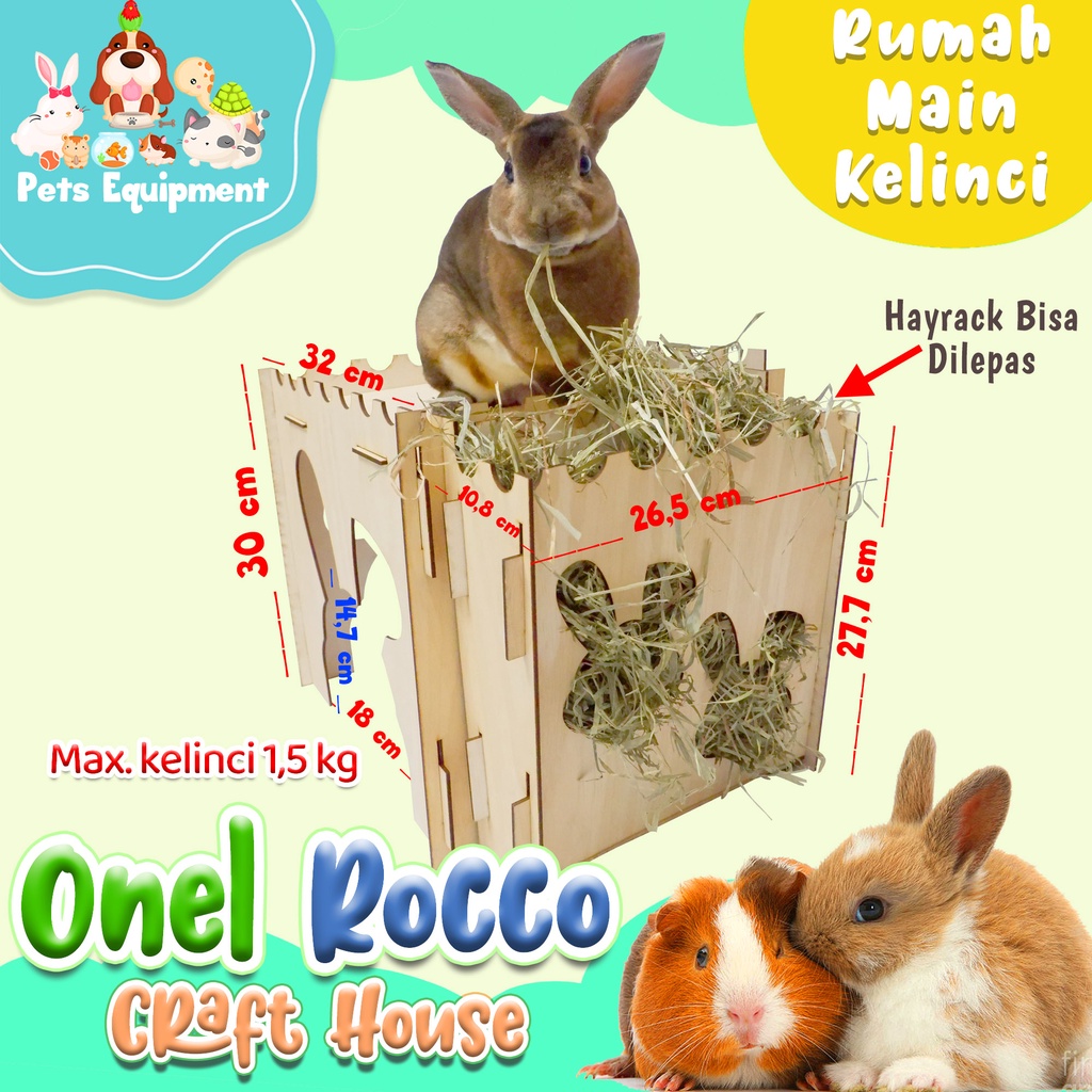 Jual ONEL ROCCO CRAFT RABBIT HOUSE/TUNNEL KELINCI/RUMAH KELINCI ...