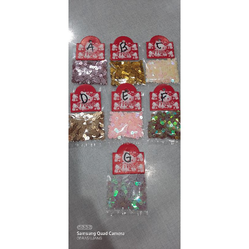 Jual payet piring (flat 4mm) PREMIUM (5GRAM) | Shopee Indonesia