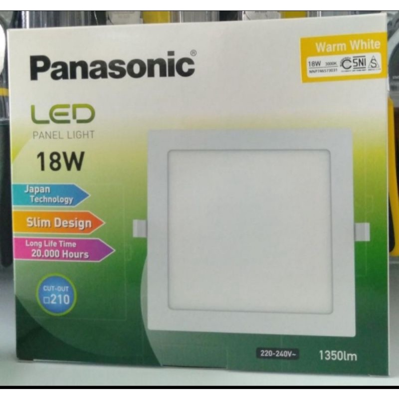 Jual Downlight led / led panel kotak, inbow, 18w, warm white, putih ...