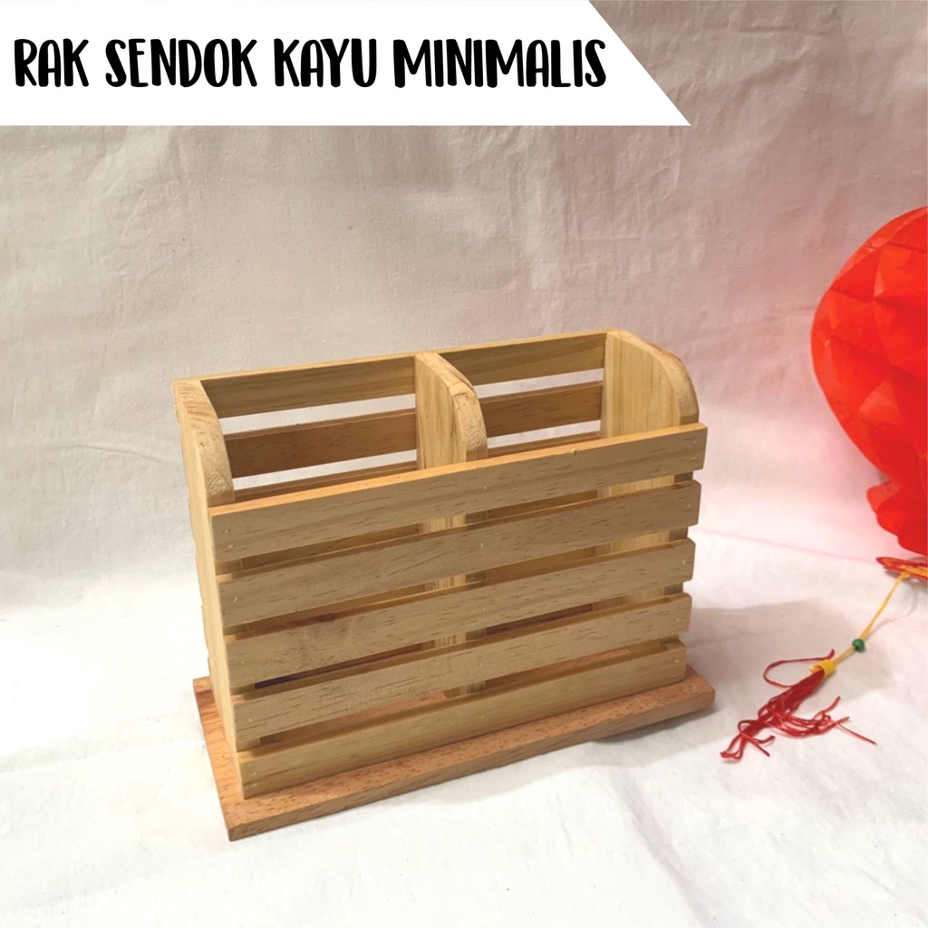 Jual TEMPAT SENDOK KAYU / RAK SENDOK GARPU / KOTAK SENDOK KAYU JATI ...