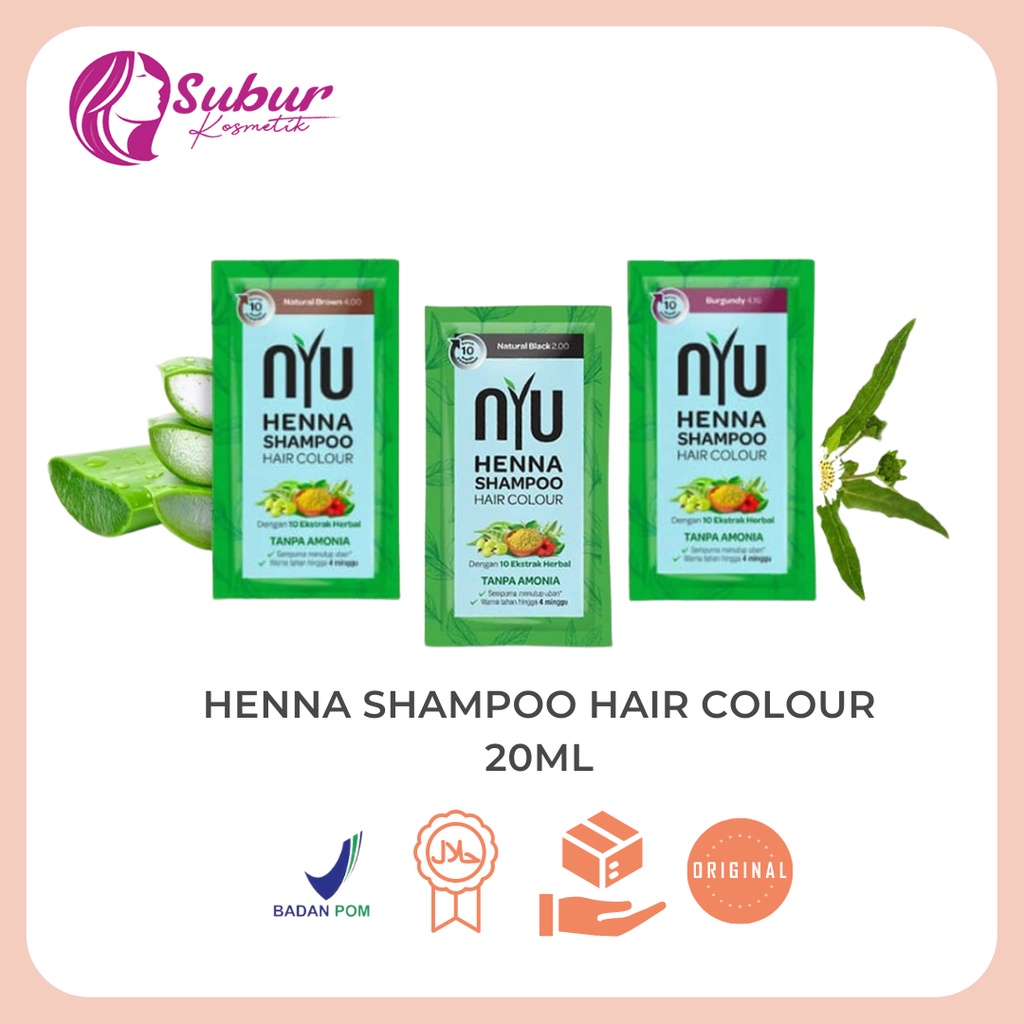 Jual Nyu Henna Shampoo Hair Colour 20Ml | Shopee Indonesia