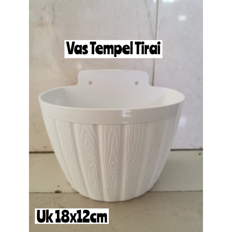 Jual Pot Bunga tempel tirai 18x12cm / Vas Bunga plastik tempel tirai ...