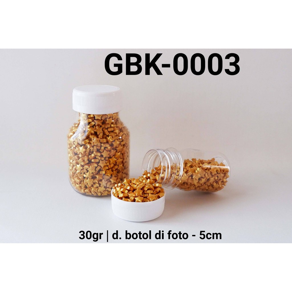 Jual GBK-0003 Sprinkles sprinkle sprinkel bintang gold 30gram | Shopee ...