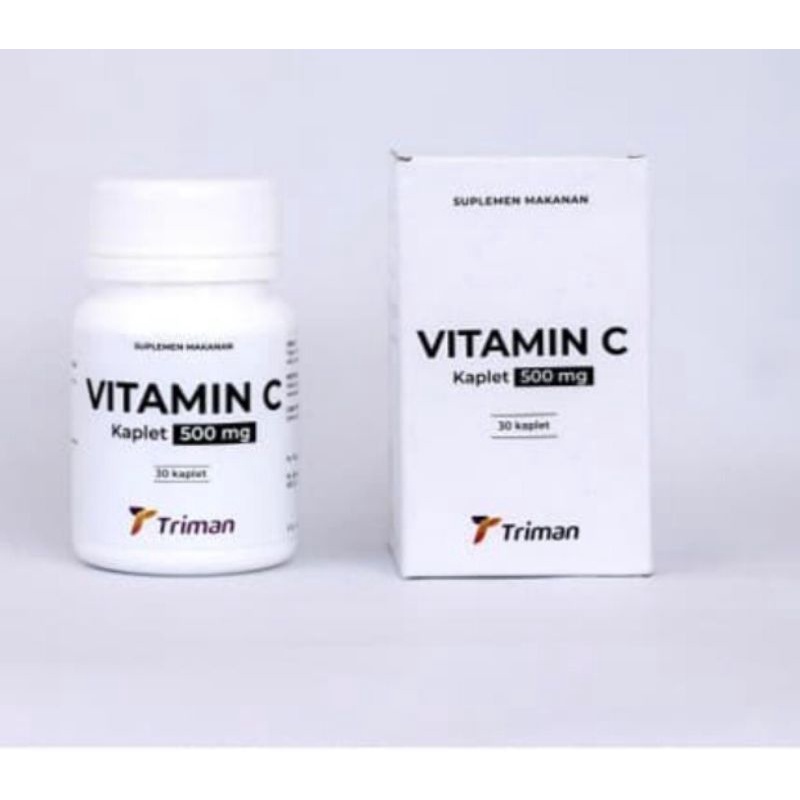 Jual Vitamin C 500mg Botol Isi 30 Tablet Triman | Shopee Indonesia