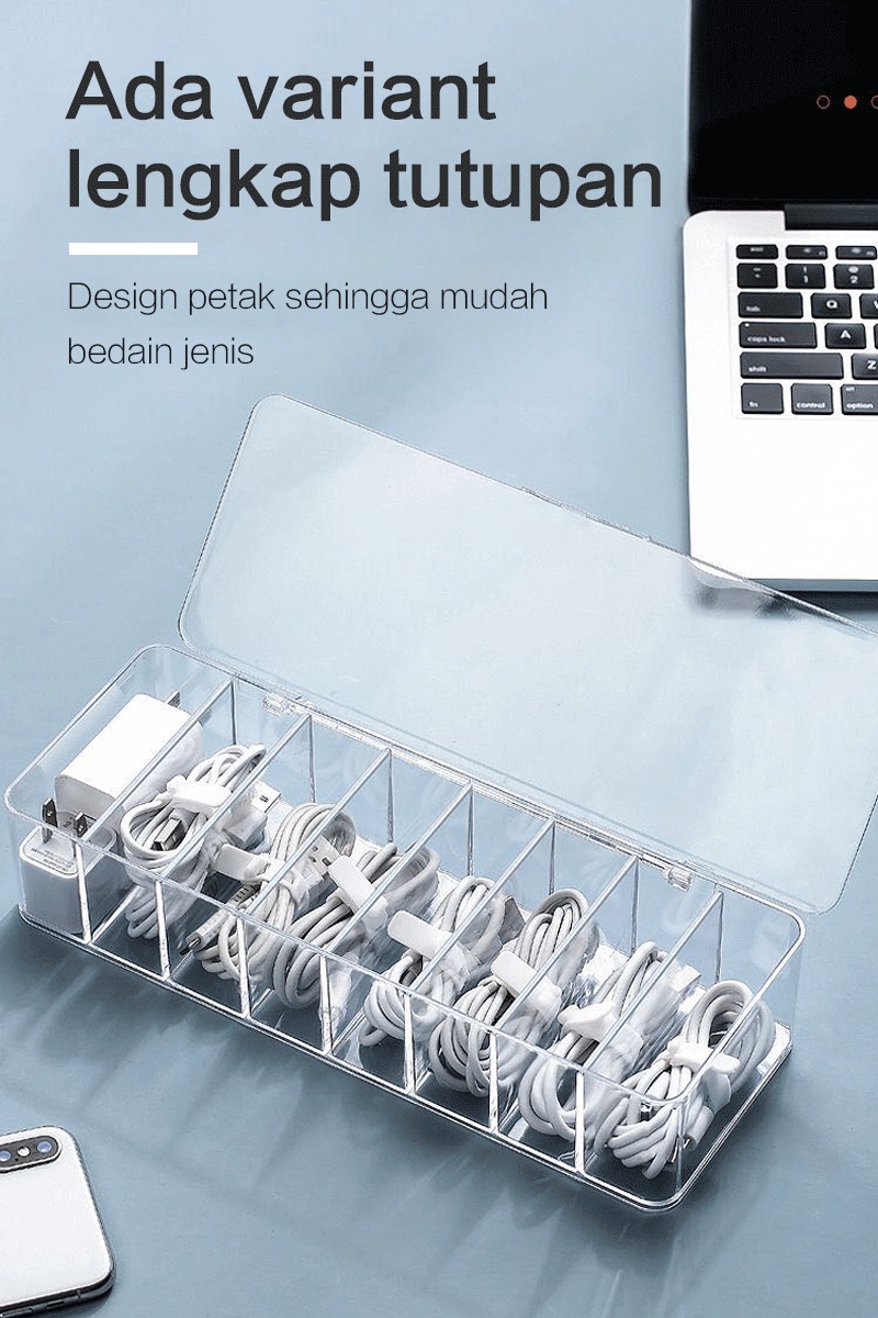 Jual Dejavu Storage Kabel Data Acrylic Kotak Penyimpanan Organizer Meja ...