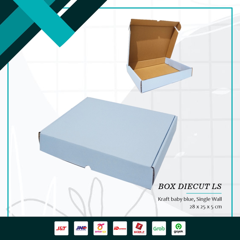 Jual BOX/KARDUS LIPAT SAMPING UK. 28 x 25 x 5 cm - CustomBox/Karton ...