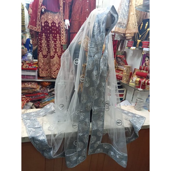 Jual Dupatta Selendang Pengantin India Adat Bordir Etnik | Shopee Indonesia