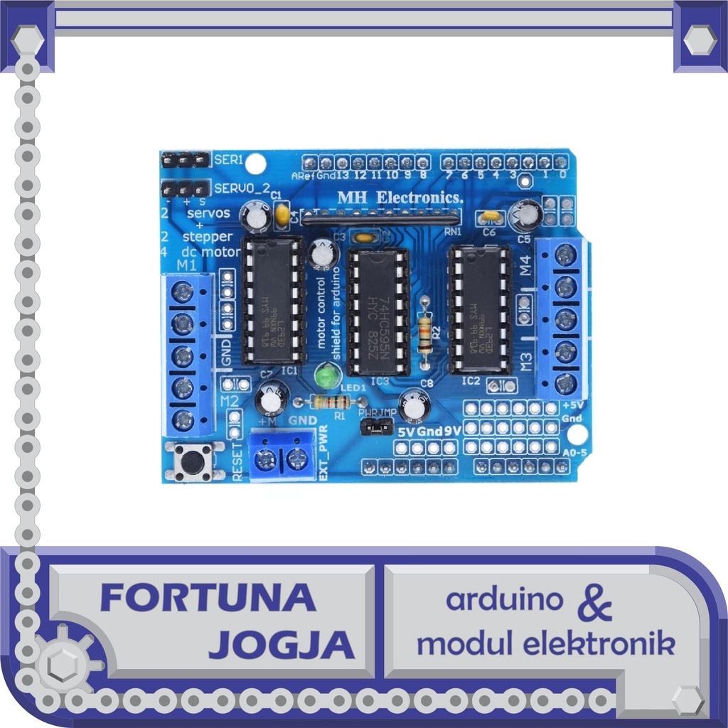 Jual Modul L293D Arduino Motor Driver Shield Expansion Board | Shopee ... Jual Modul L293D Arduino Motor Driver Shield Expansion Board | Shopee ...