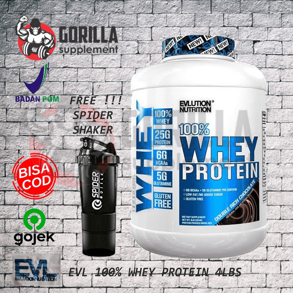 Jual EVL 100% Whey protein 5lbs 5lb Evlution Nutrion | Shopee Indonesia