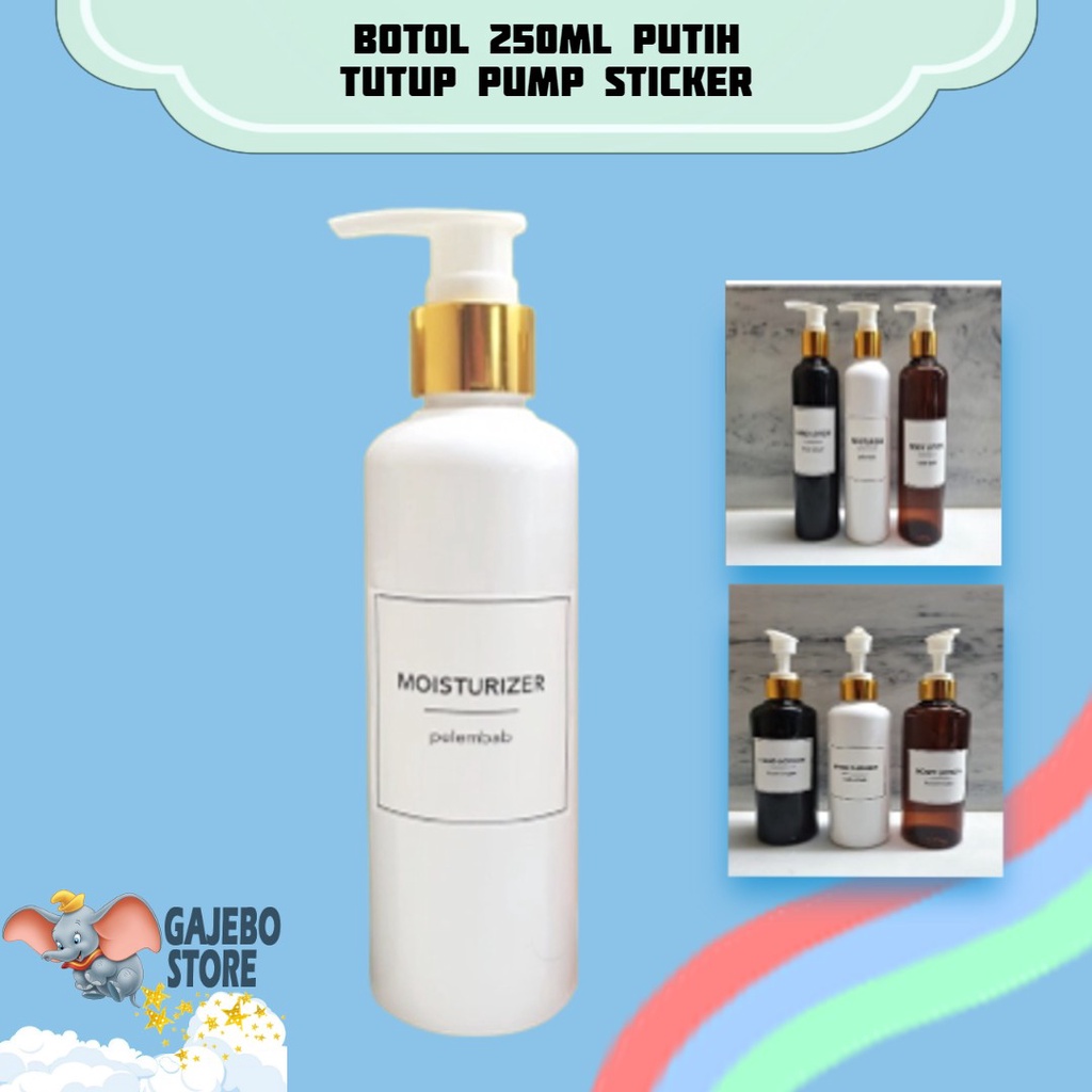 Jual BOTOL REFILL SABUN AESTHETIC 250ML PUMP GOLD / BOTOL SABUN CAIR ...