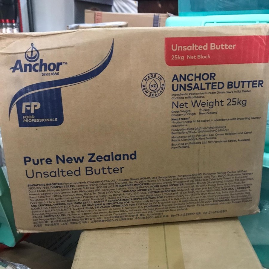 Jual Butter Anchor Pure New Zealand Unsalted 500gr - GOSEND ONLY ...