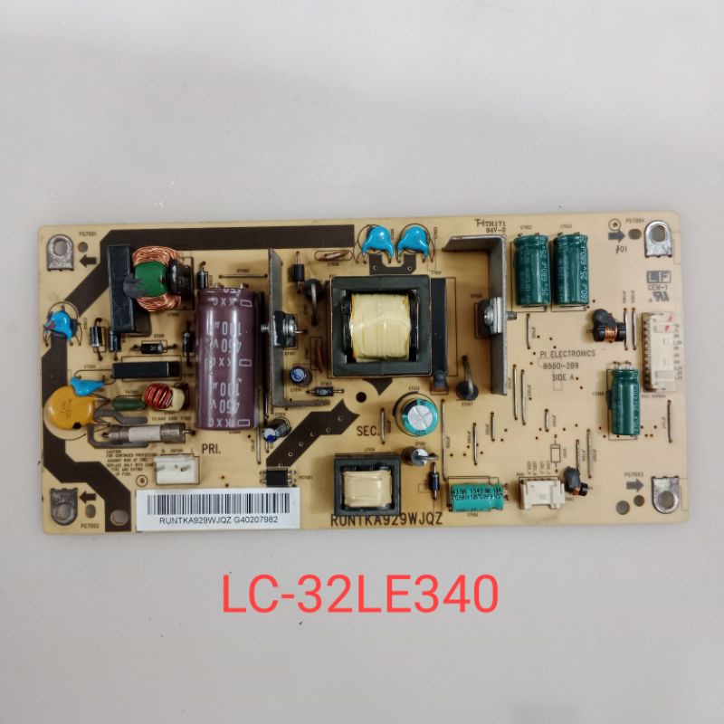 Jual MESIN TV REGULATOR SHARP LC-32LE340M - LC 32LE340M PSU POWER ...