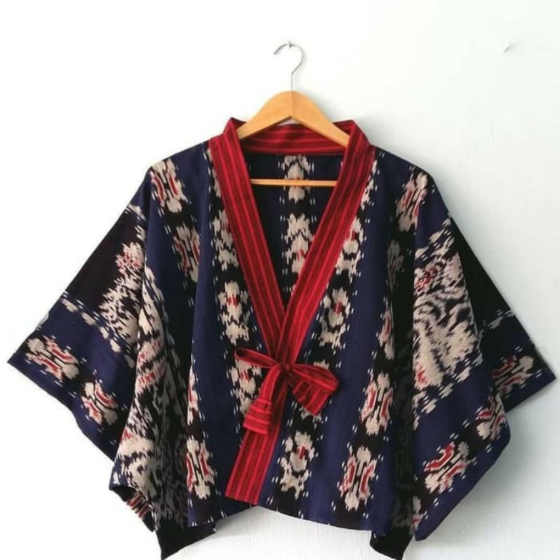 Jual batwimg blazer outer atasan wanita batik tenun mix lurik ethnic ...