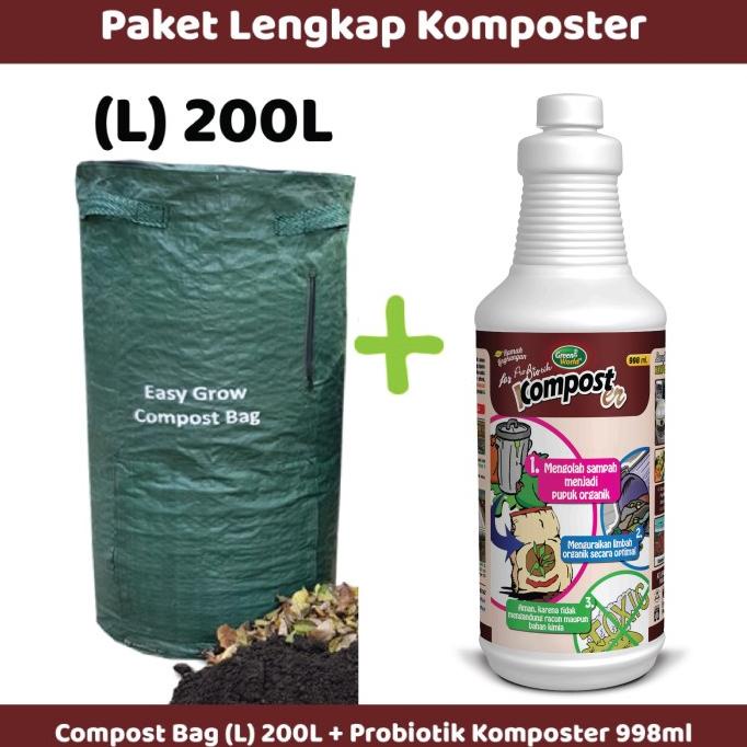 Jual PAKET KOMPLIT COMPOST BAG-L (200 Liter) EasyGrow + Bio Kompos ...
