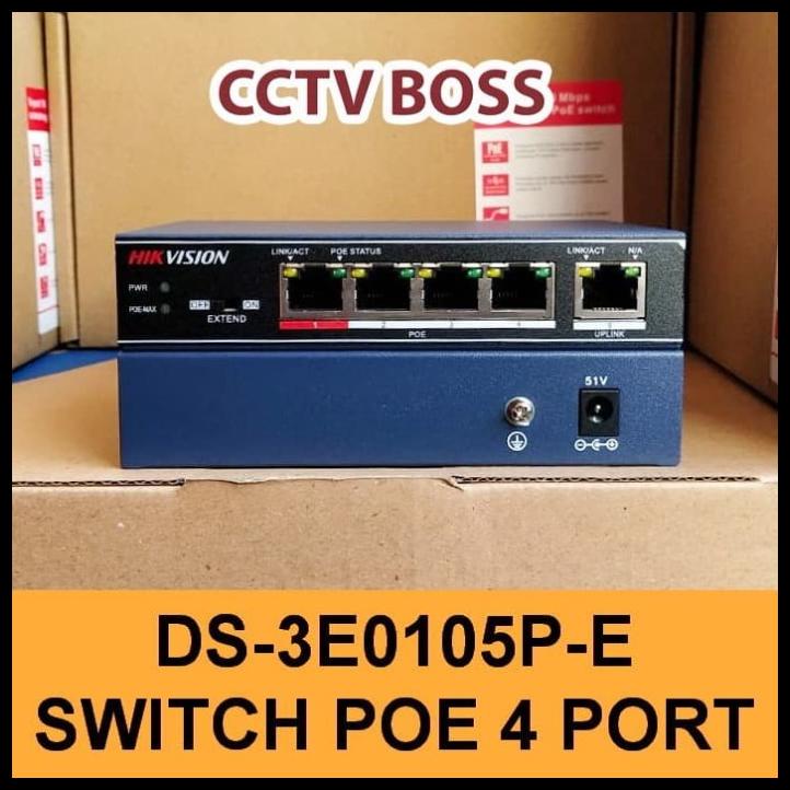 Jual Hikvision Poe Ds-3E0105P-E Switch Hub Poe 4 Port | Shopee Indonesia