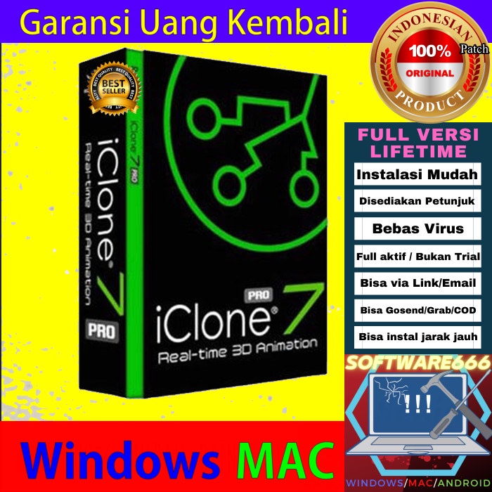 Jual Software Real-time 3D Animation: Reallusion iClone Pro 7.9 [WIN] | Shopee Indonesia