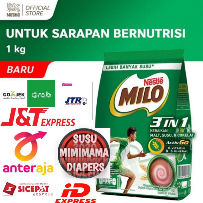 Jual Milo 3in1 1kg/1000g/800gr | Shopee Indonesia