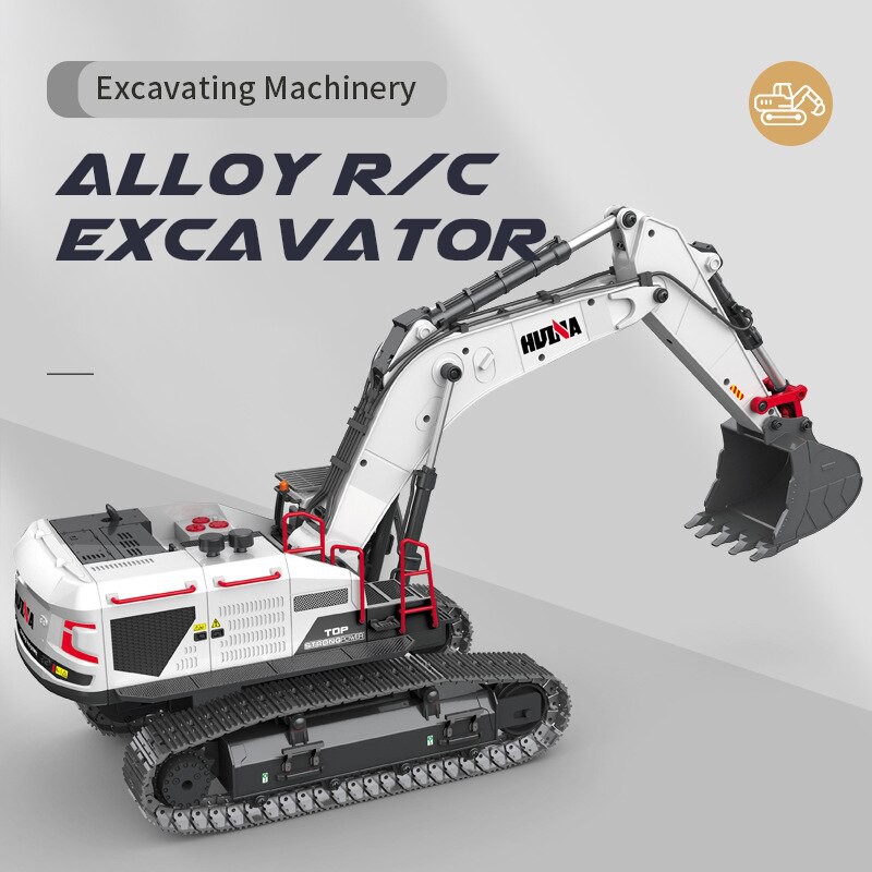 Jual Huina 1594 RC Truk Excavator Alloy 1/14 Grabber Drill Mainan Alat ...
