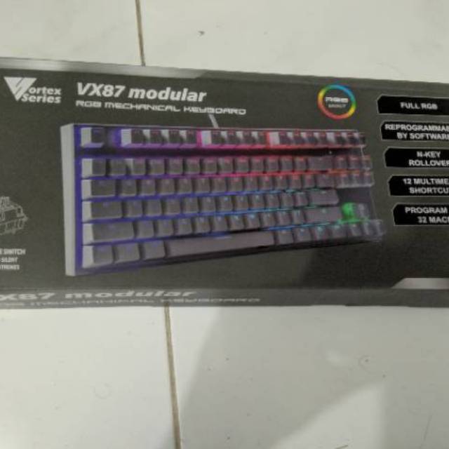 Jual Vortex Series VX87 White Keyboard Mechanical Gaming NEW Red Switch ...