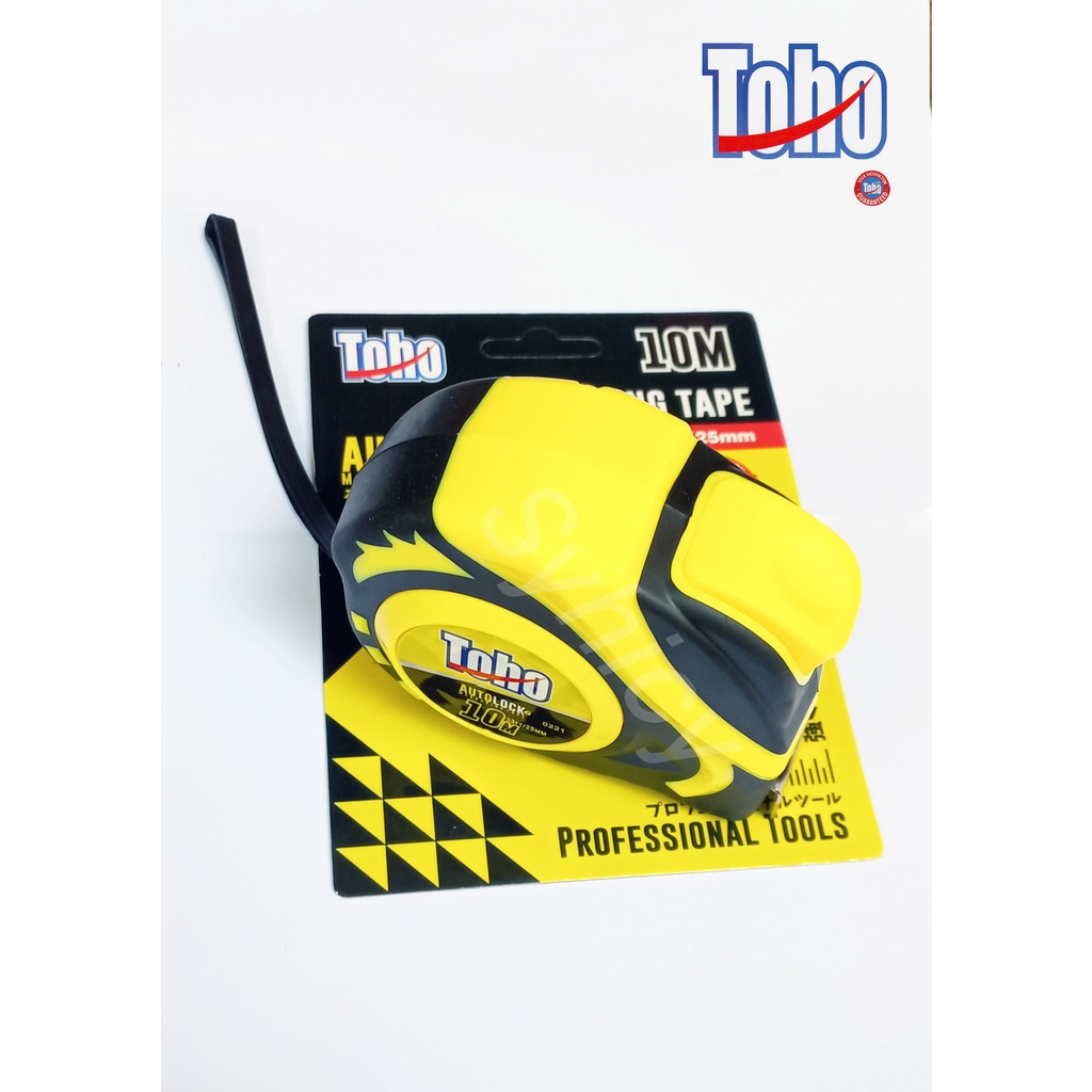 Jual Meteran TOHO 10 m / Measuring Tape 10 Meter Yellow Autolock TOHO ...