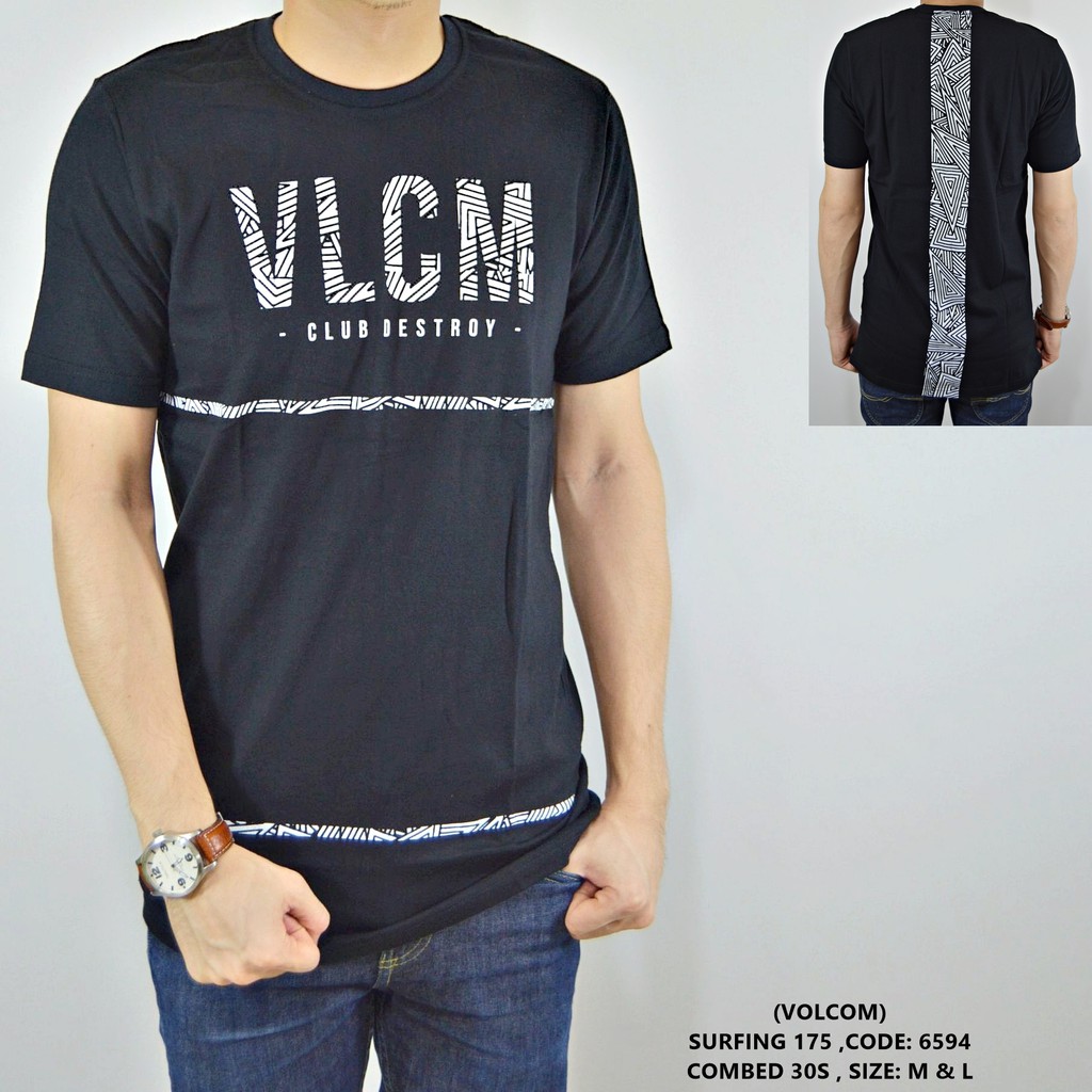 Jual BAJU KAOS COWOK PRIA SURFING DISTRO VOLCOM 162 | Shopee Indonesia