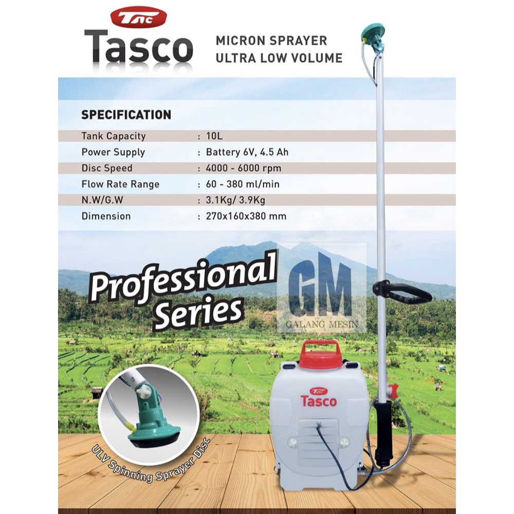 Jual TASCO Micron Sprayer ULV Alat Semprot Hama Tanaman Cold Fogging ...
