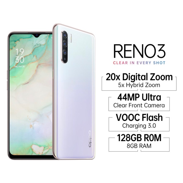 Jual Oppo Reno 3 Ram 8GB Internal 128GB Garansi Resmi 1 Tahun | Shopee ...