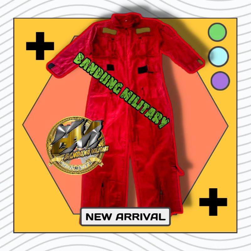 Jual Wearpack Safety Coverall Pilot Velcro TNI Seragam Jatah Penerbang ...