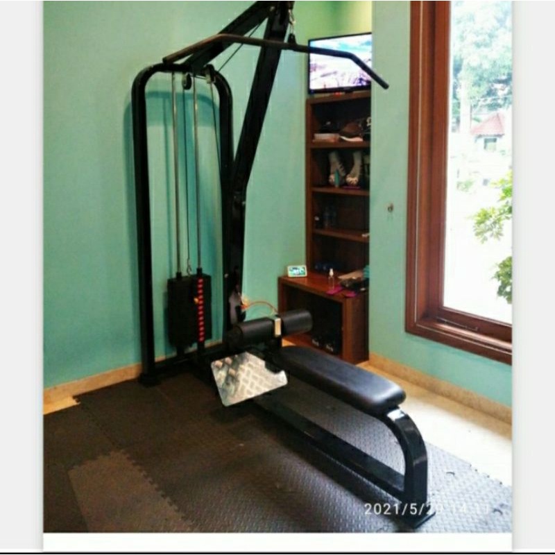 Jual ALAT OLAH RAGA FITNESS GYM.LAT PULLDOWN MACHINE PABRIK | Shopee ...