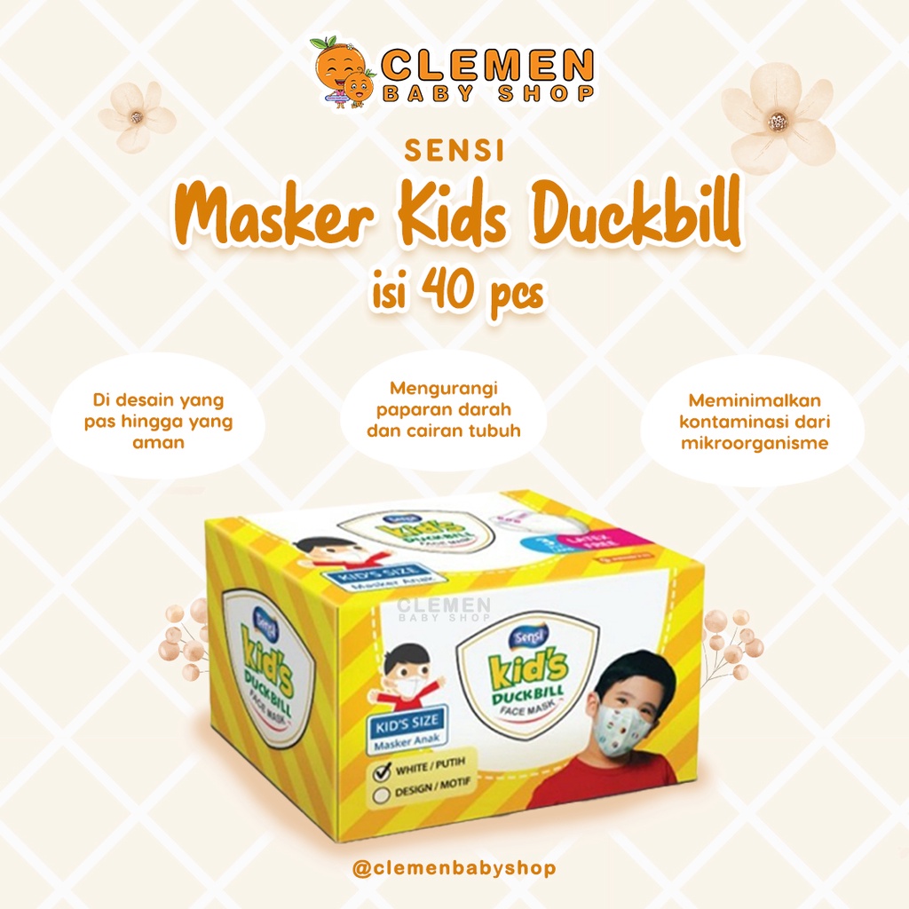 Jual Sensi Masker Kids Duckbill Isi 40 ( Masker Anak ) | Shopee Indonesia